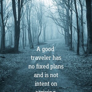 Traveler Quote Wall Art | Lao Tzu Nature Print | Inspirational Decor ...