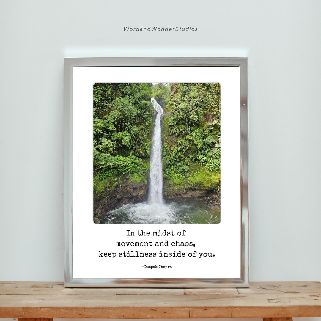 Keep Stillness Inside Quote Art Print - Deepak Chopra - Inspirational ...