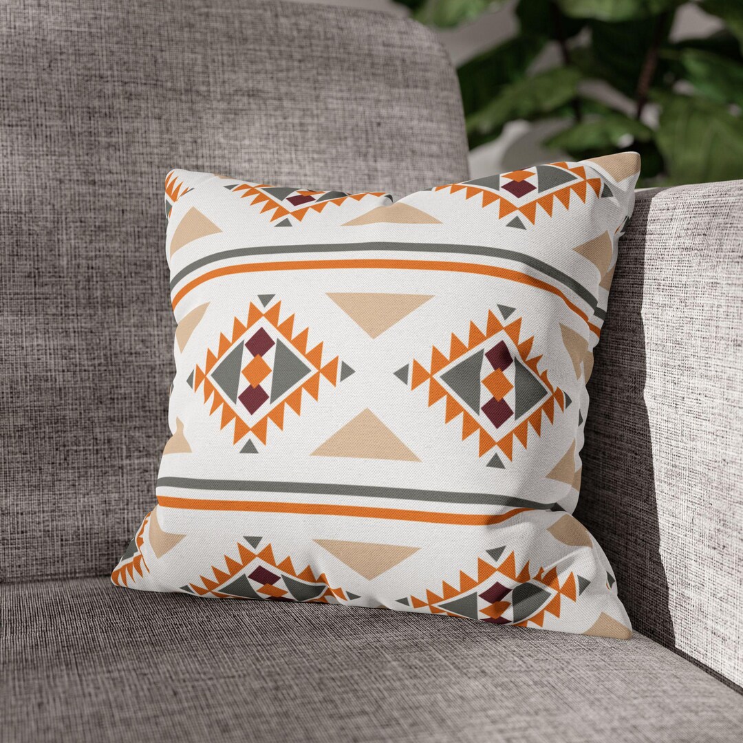 Southwest Native American Pillowcase, Tribal Throw Pillow Cover ...