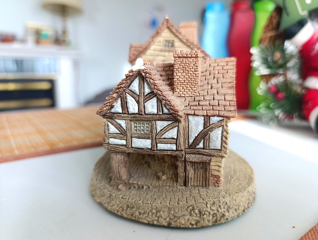 Vintage Hand-painted Victorian Miniature House Figurine: Collectible ...