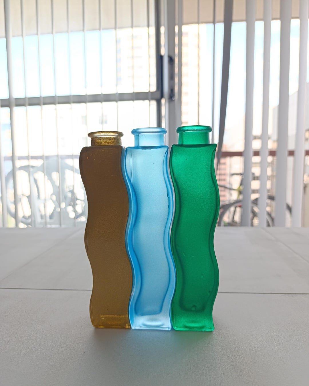 Handmade Glass Wave Vase Set | Modern Boho Rainbow Decor - Etsy