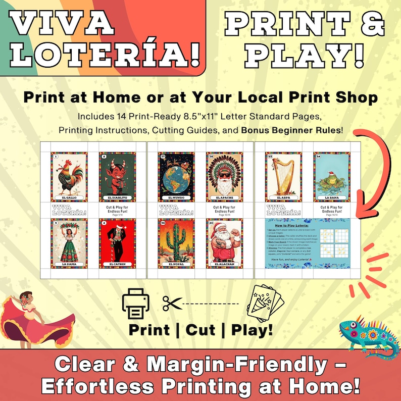 Lotería Navideña – 54 Printable Cards & 30 Play Boards | Mexican Party ...