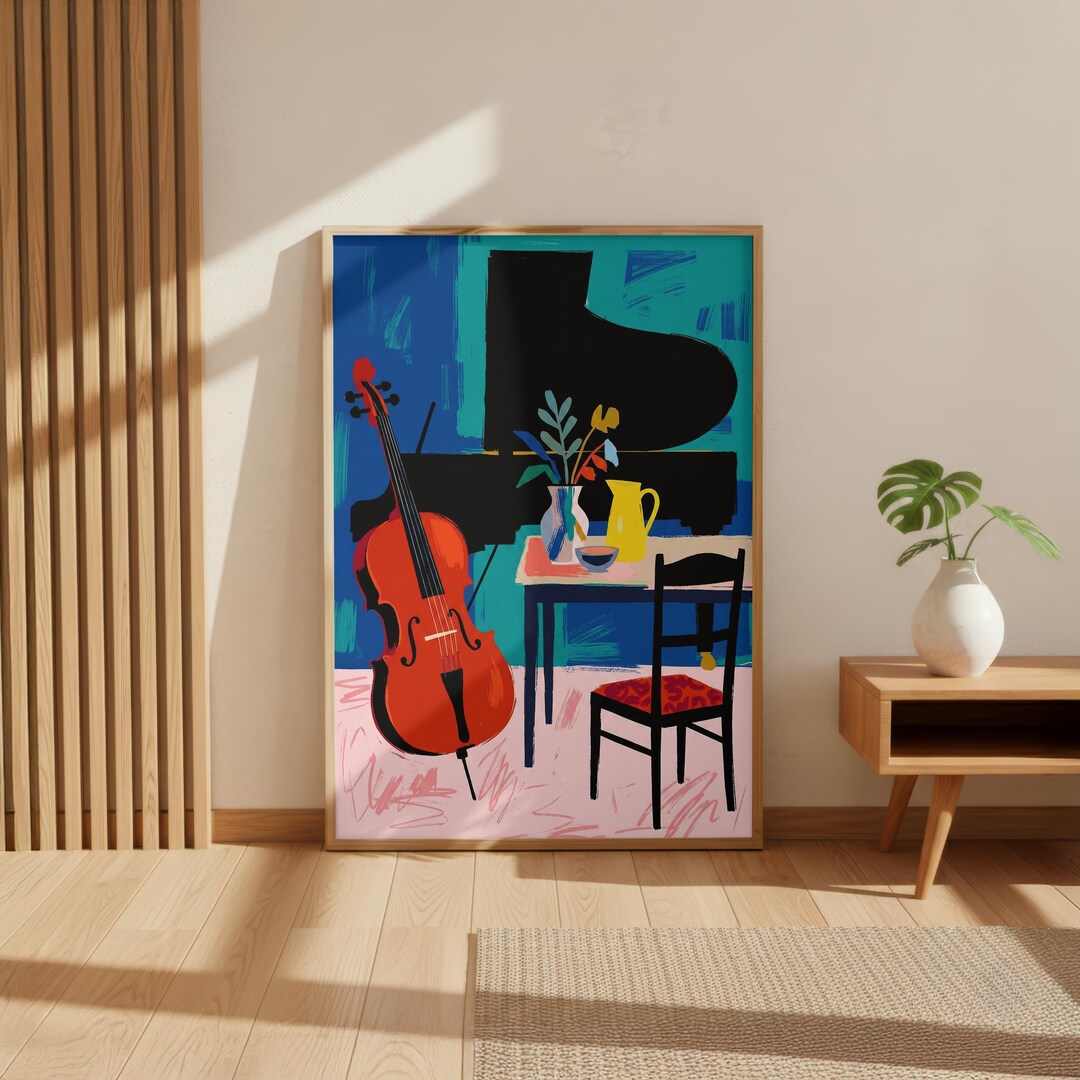 Studio Music Corner Poster | Colorful Matisse Style Art | Abstract ...