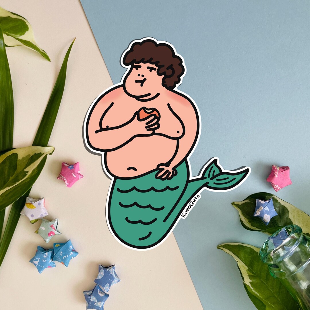 Fat Merman : Sticker Vinyl, Water Resistant, Funny, Water Bottle, Lap ...