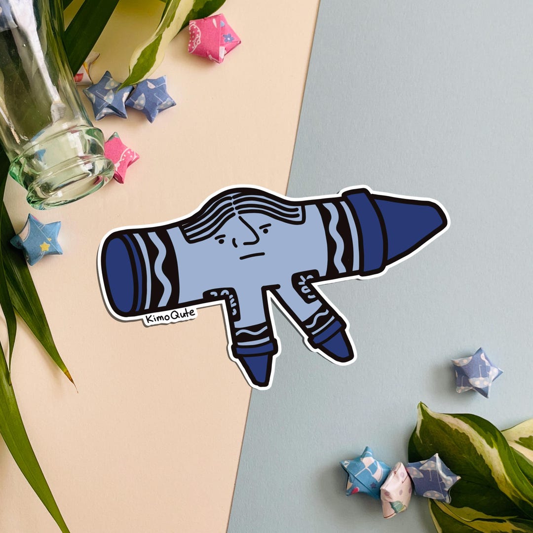 Greasy Crayon : Sticker 3.5 Vinyl, Water Resistant, Funny, Water Bottle ...