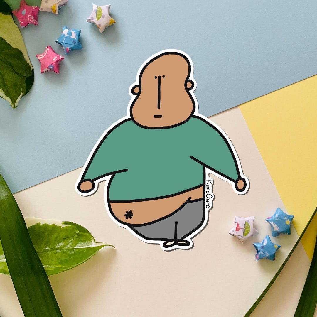 Fat Guy: Sticker Vinyl, Water Resistant, Funny, Water Bottle, Lap Top ...