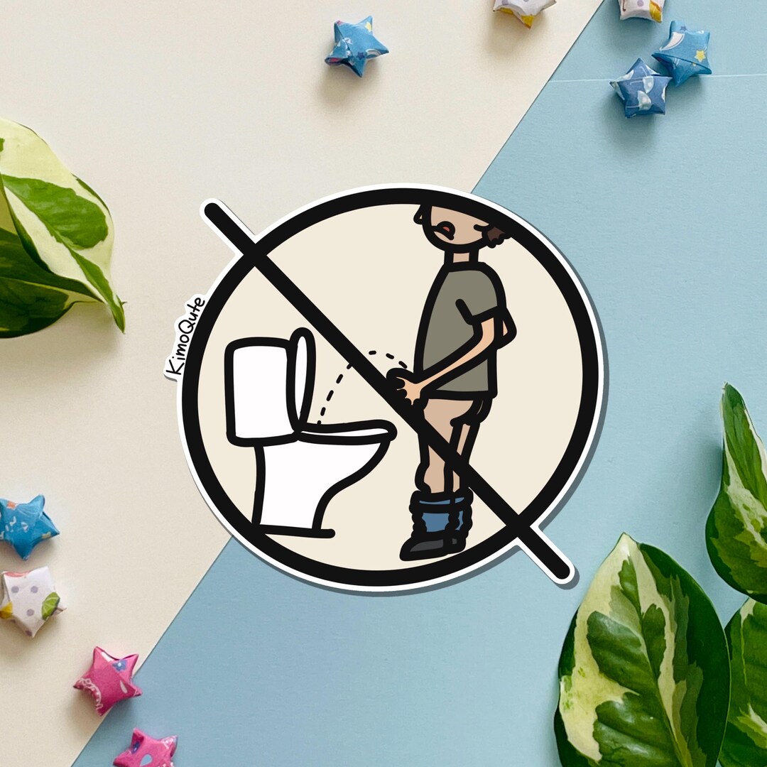 Sit to Pee : Sticker 3.2.5 Vinyl, Water Resistant, Funny, Water Bottle ...