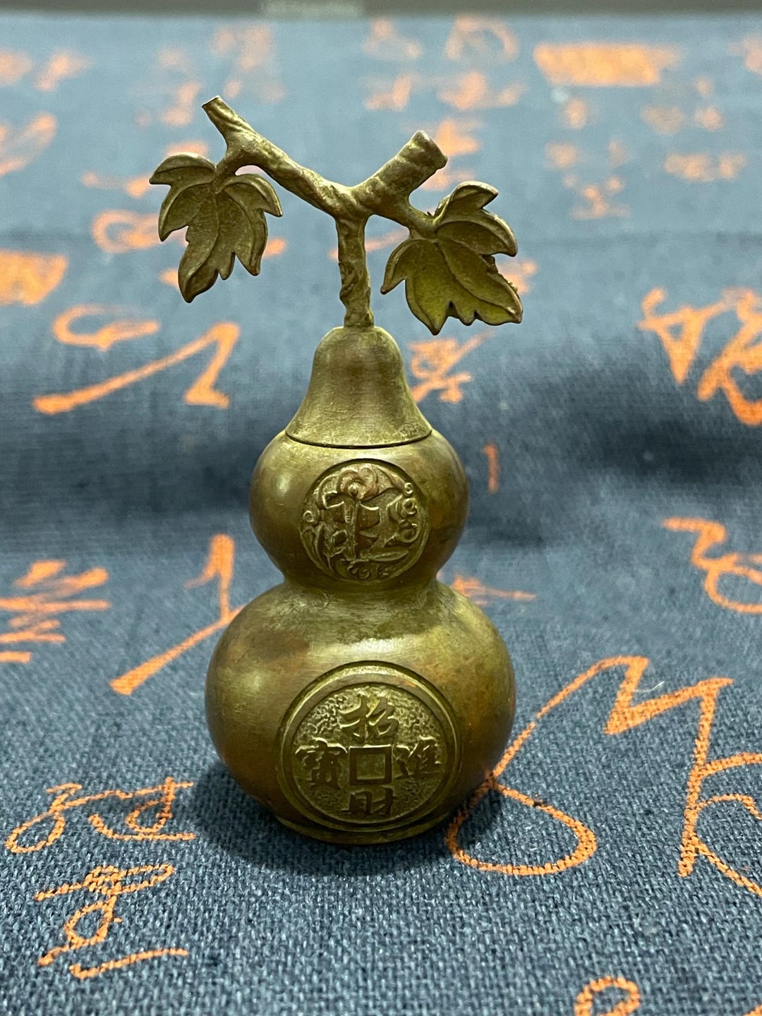 Vintage Copper Hu Lu Feng Shui Decor Blessing Good Luck Prosperity ...