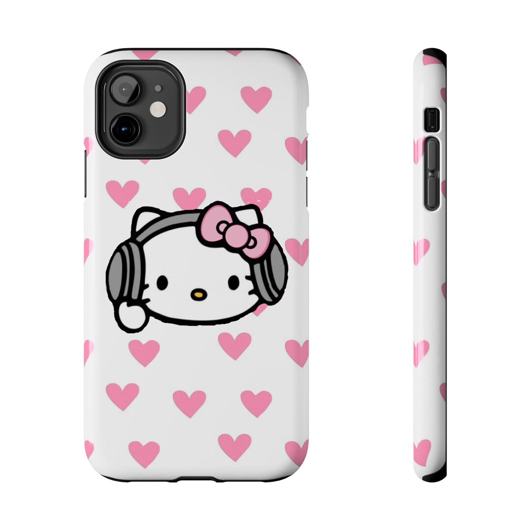 Phone Protective Case, Hello Kitty Design, Durable Pink Heart ...