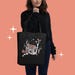 Spooky Tote Bag | Black Eco Tote Bag Organic Cotton | Halloween Haunted ...