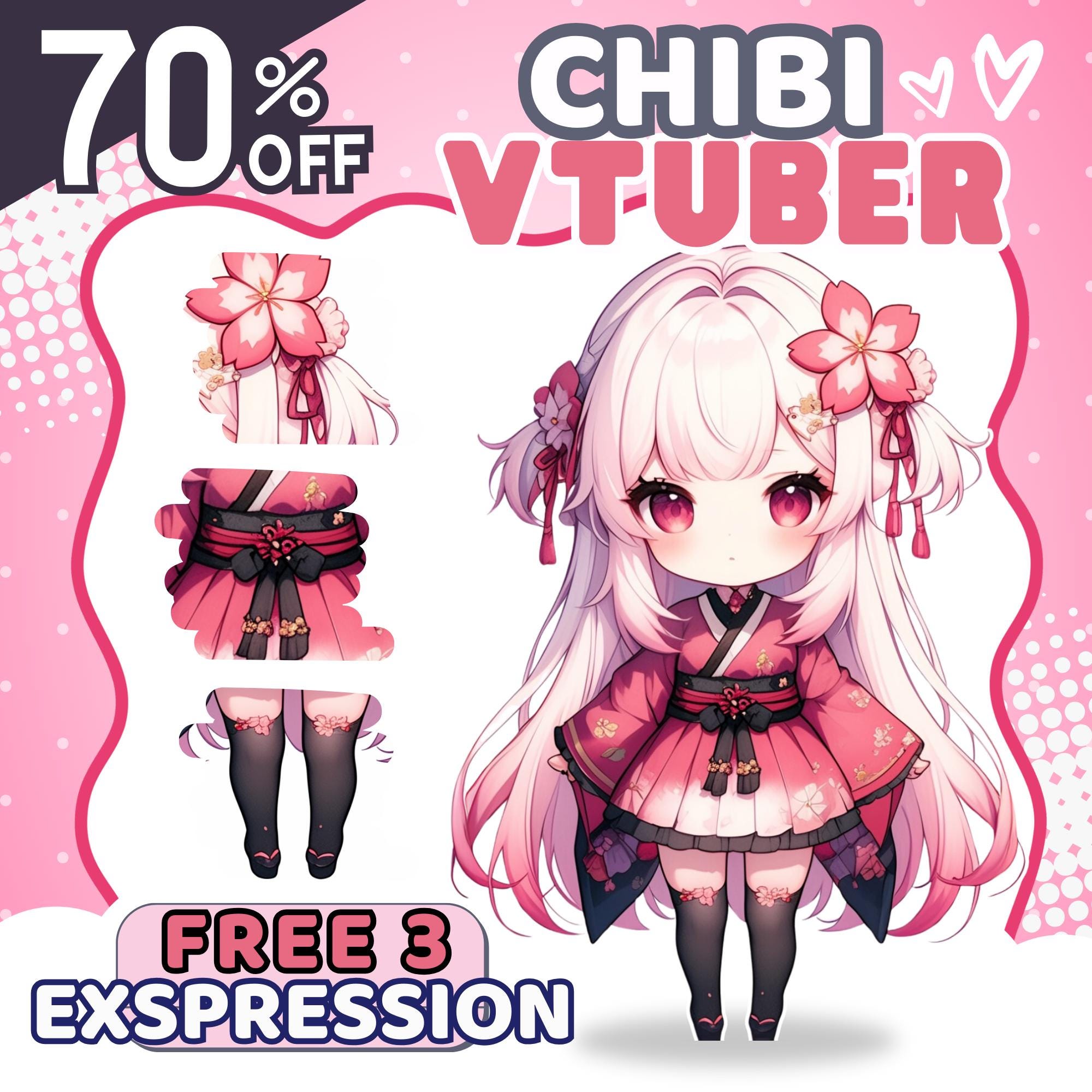Chibi Vtuber Model, Kawaii Anime & Furry Vtuber Avatar, Commission With ...
