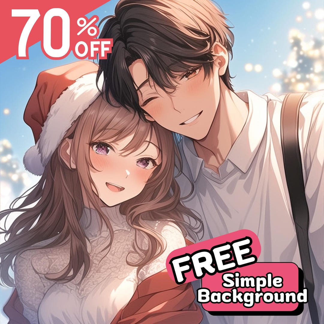 Custom Anime Portrait, Cute Cartoon Anime Portrait, PFP , Couple Gift ...