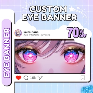 Custom Twitch Banner Eye Banner Twitch Banner Banner Design High ...