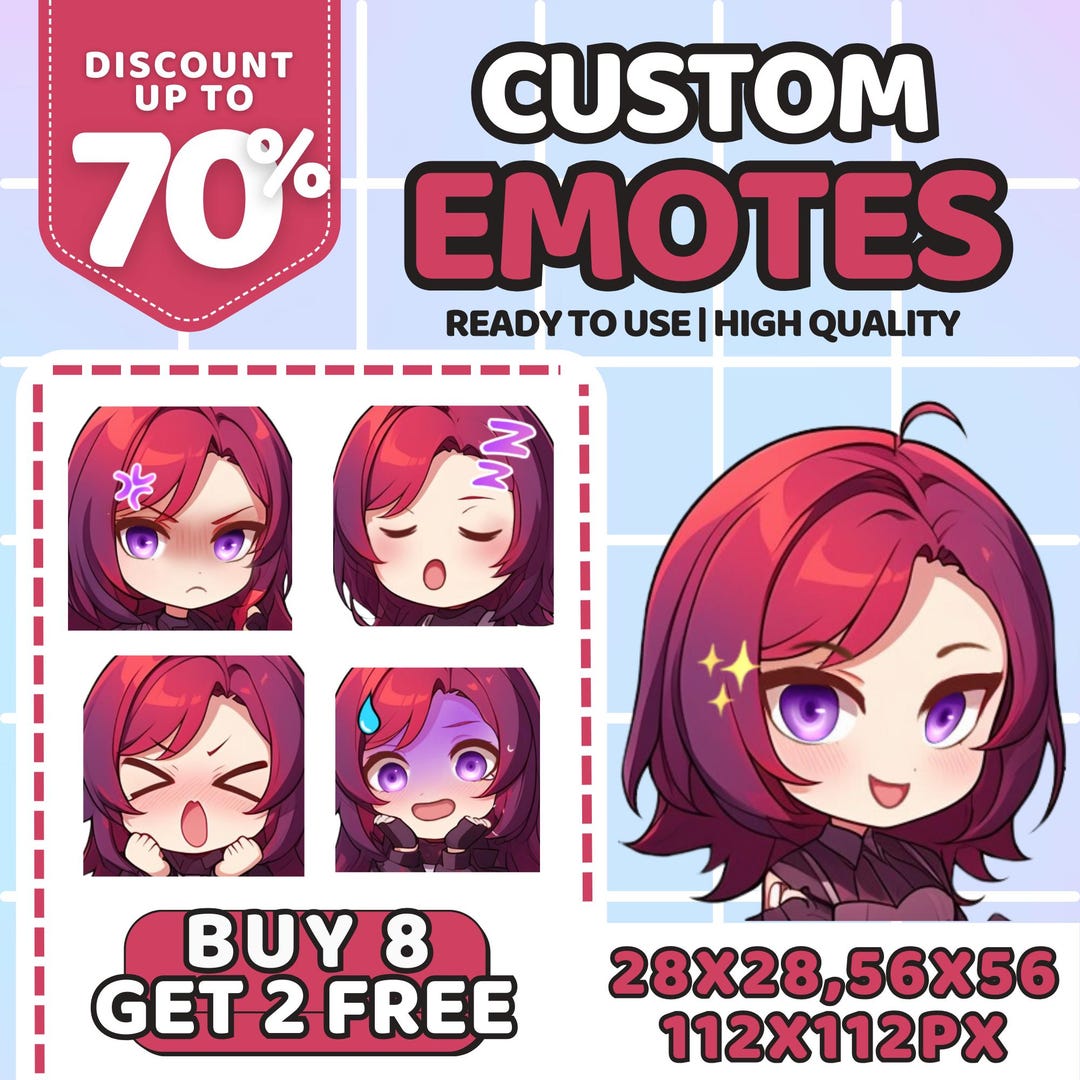 Custom Cute Chibi Emotes Twitch Emotes Animated Emotes Vtuber Emotes ...