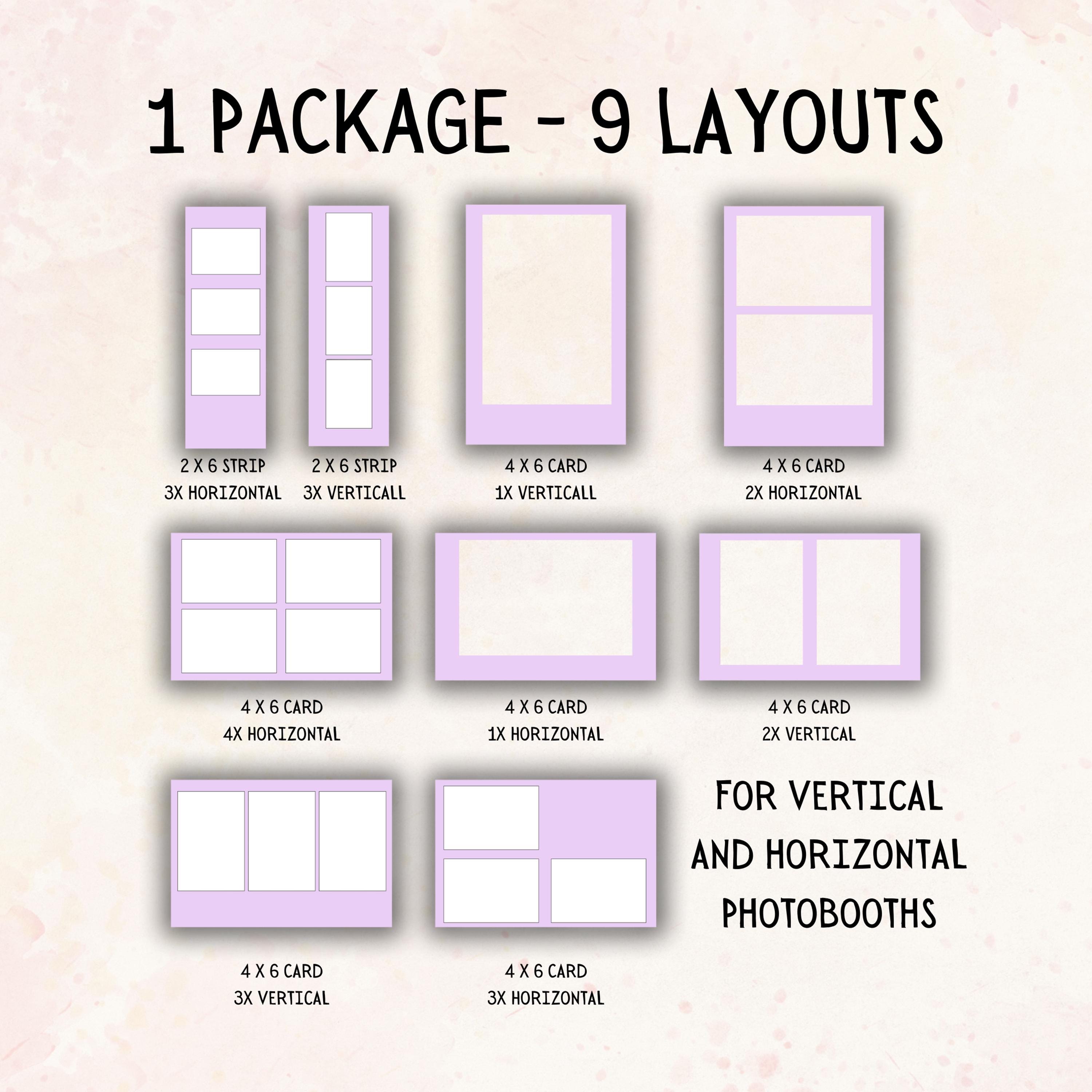 9x Christmas 2024 Photobooth Template 9 Different Layouts, 4x6 ...