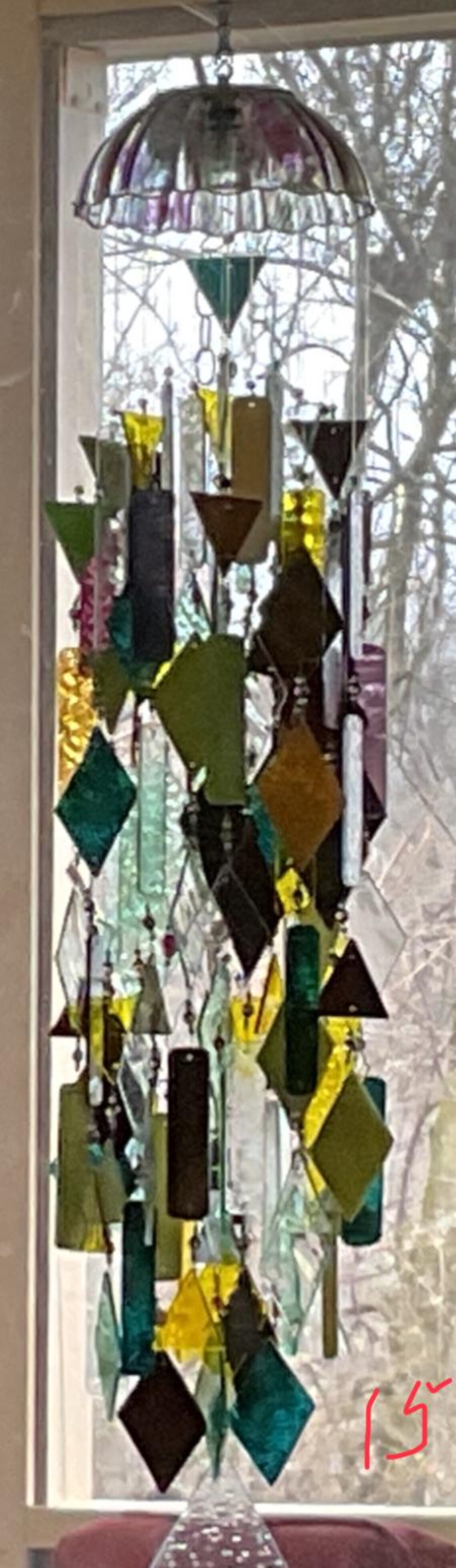 Tri Color Topper Stained Glass Windchimes Wind Chimes Suncatcher…by ...