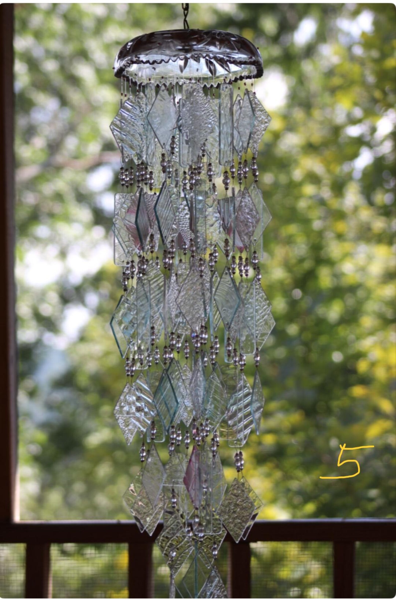 Clear Topper Stained Glass Windchimes Wind Chimes Suncatcher…by ...