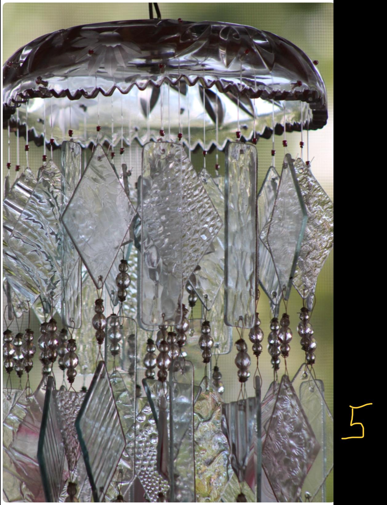 Clear Topper Stained Glass Windchimes Wind Chimes Suncatcher…by ...