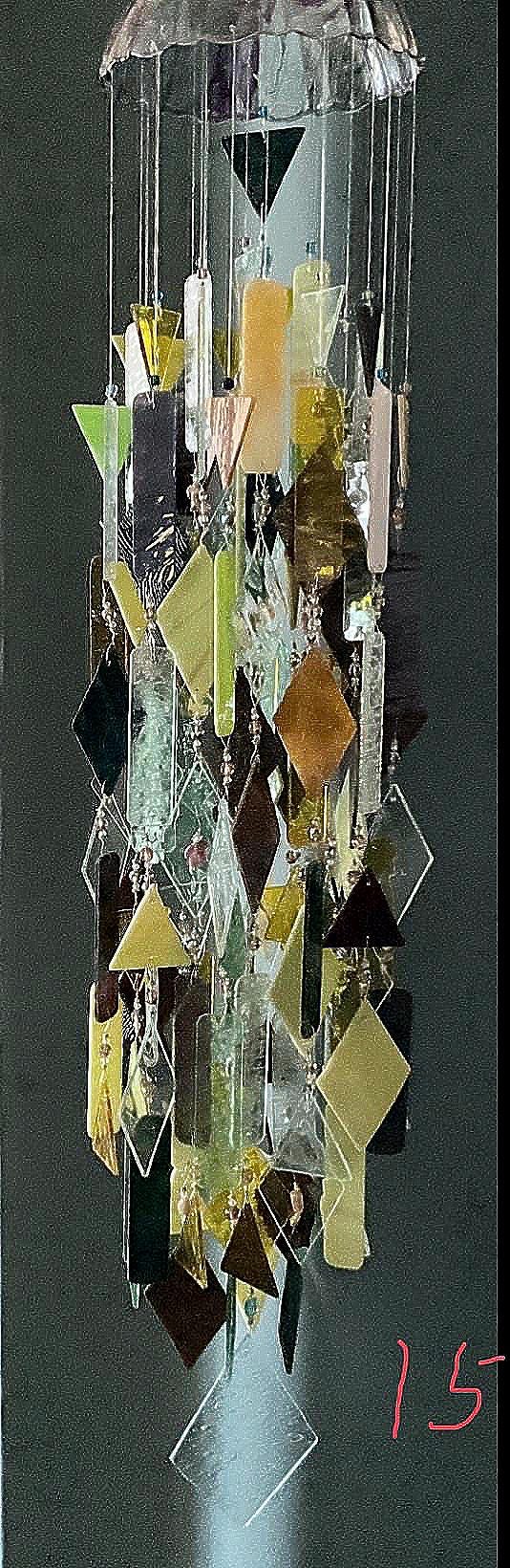 Tri Color Topper Stained Glass Windchimes Wind Chimes Suncatcher…by ...