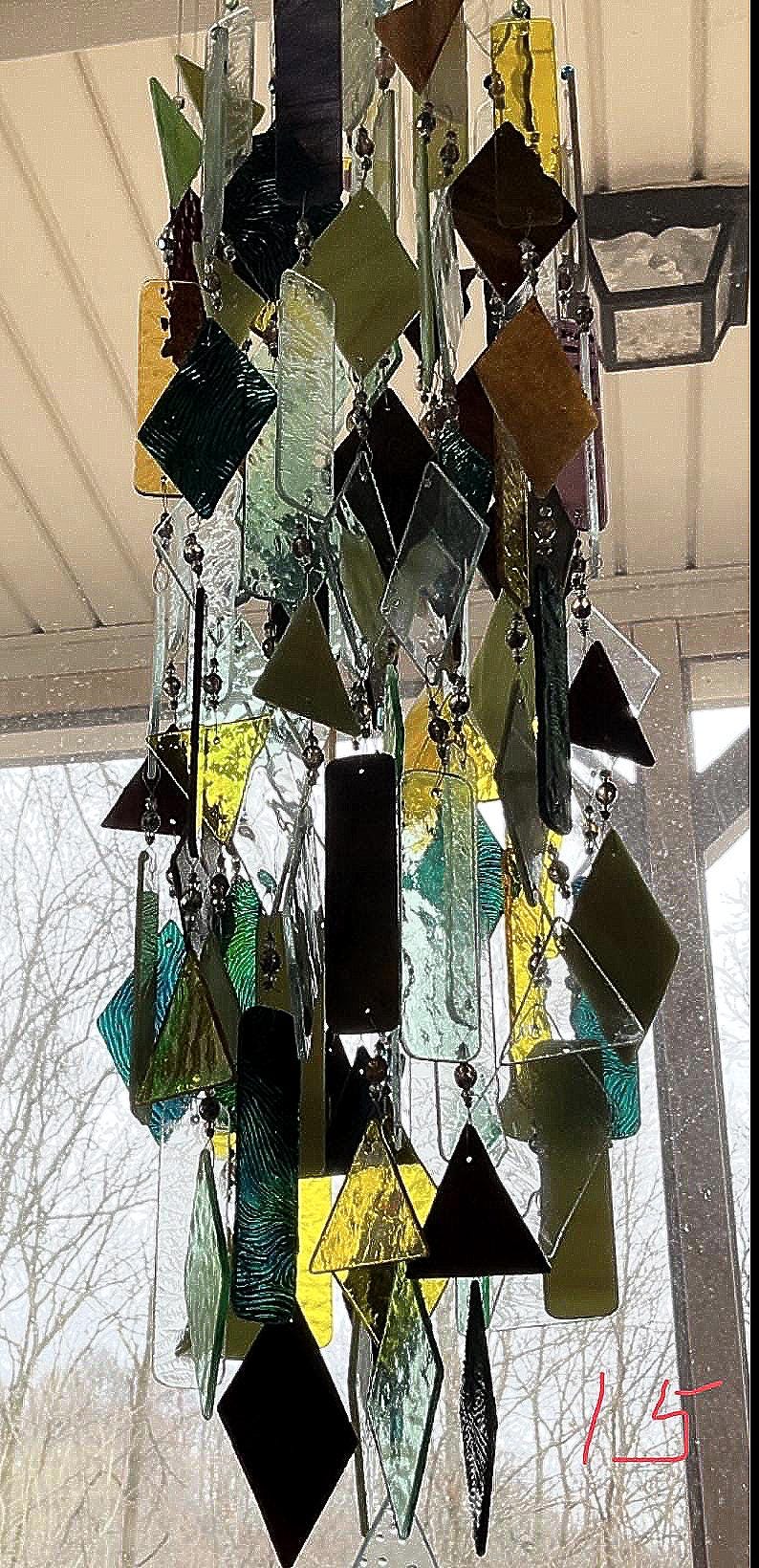 Tri Color Topper Stained Glass Windchimes Wind Chimes Suncatcher…by ...