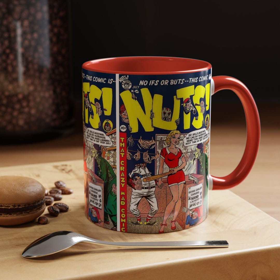 Vintage Nuts Magazine Cover Coffee Mug, Marilyn Monroe Caricature, Joe ...