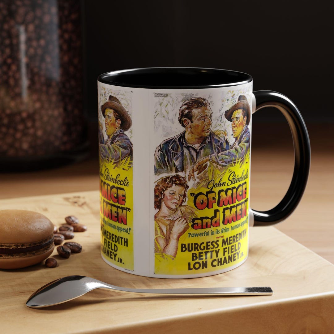 Mug, Vintage of Mice and Men Movie Poster Accent Coffee Mug, Film Lover ...