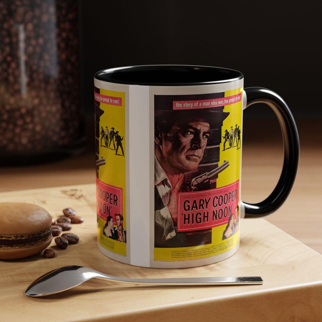 Mug, Classic Vintage Movie Poster, Film Buff Gift, High Noon Coffee Cup ...