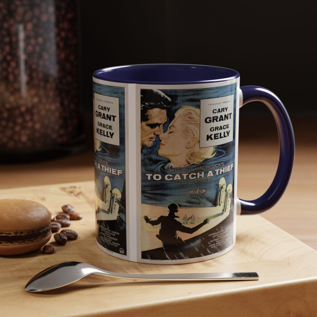 Mug, Vintage Movie Poster Coffee Cup, Alfred Hitchcock Classic, to ...