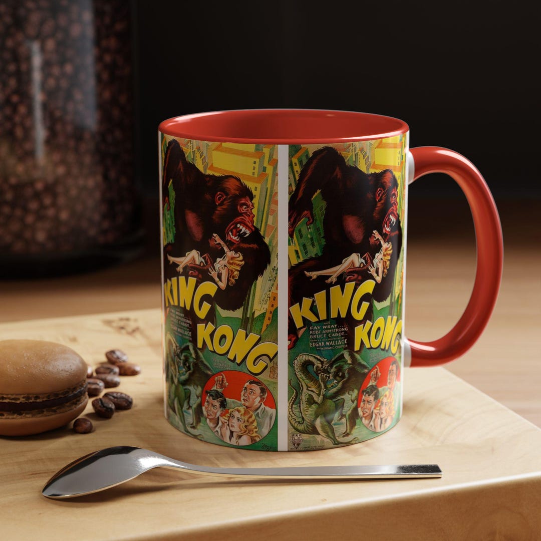Mug, Vintage King Kong 1933 Film Poster, 11oz, 15oz Coffee Cup, Gift ...