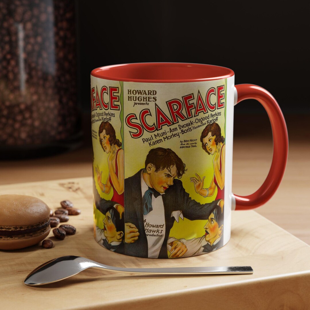 Coffee Mug Vintage Scarface Movie Poster, Film Buff Gift, 1932 Classic ...
