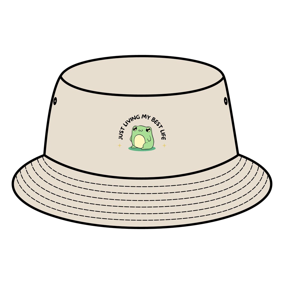 Cute Frog Bucket Hat, Trendy Quote Hat for Frog Lovers, Fun Animal ...