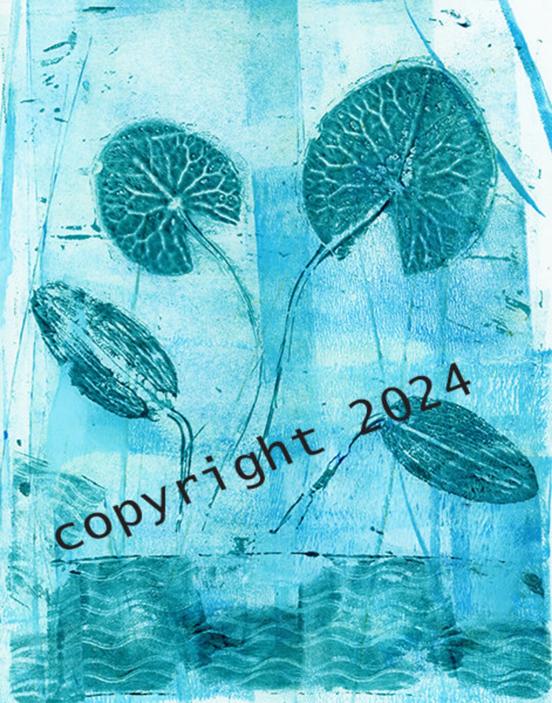 Blue Lily Pads - Etsy