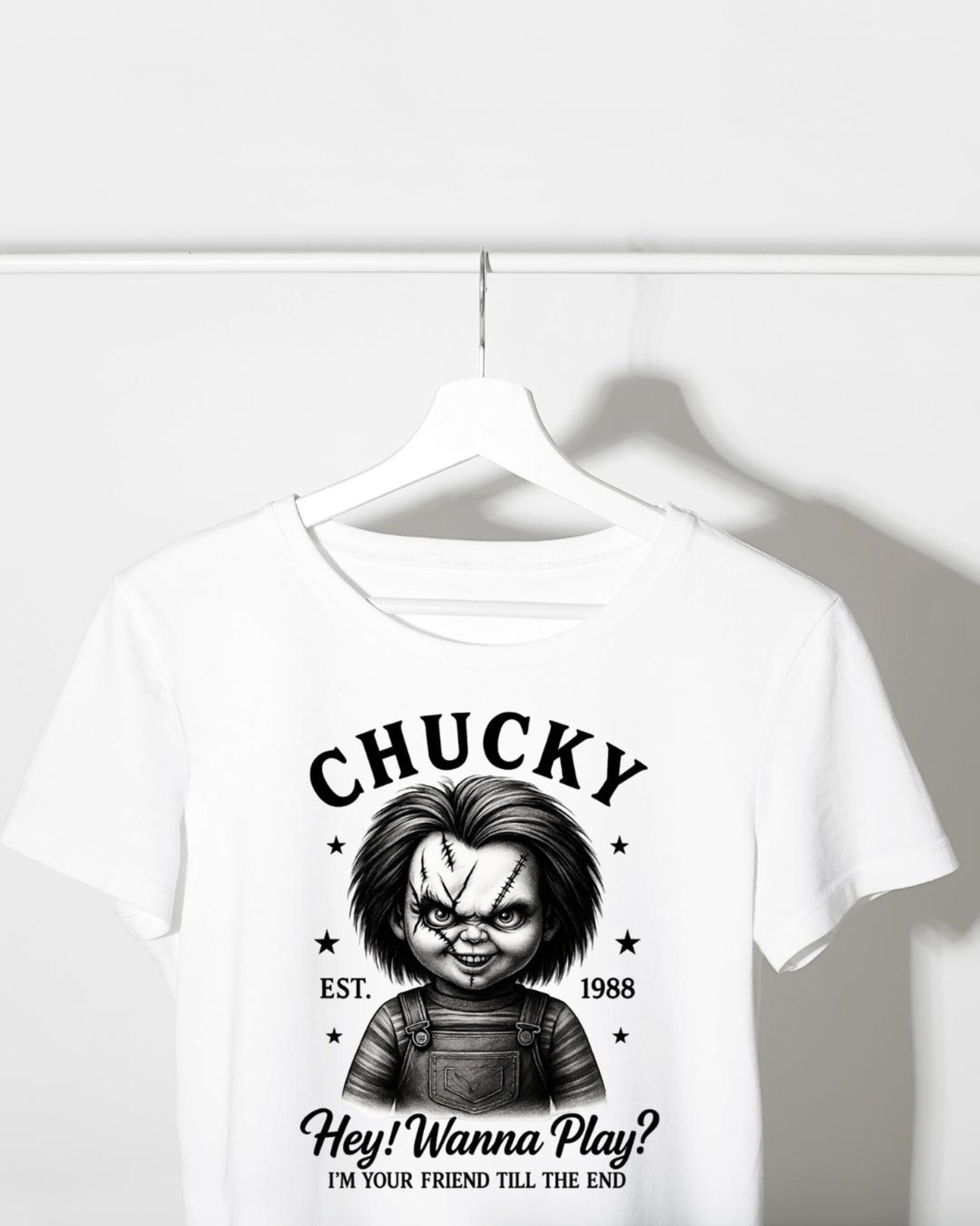 Horror Movie Fan Art | Creepy Doll Wall Art | Scary Halloween Horror ...
