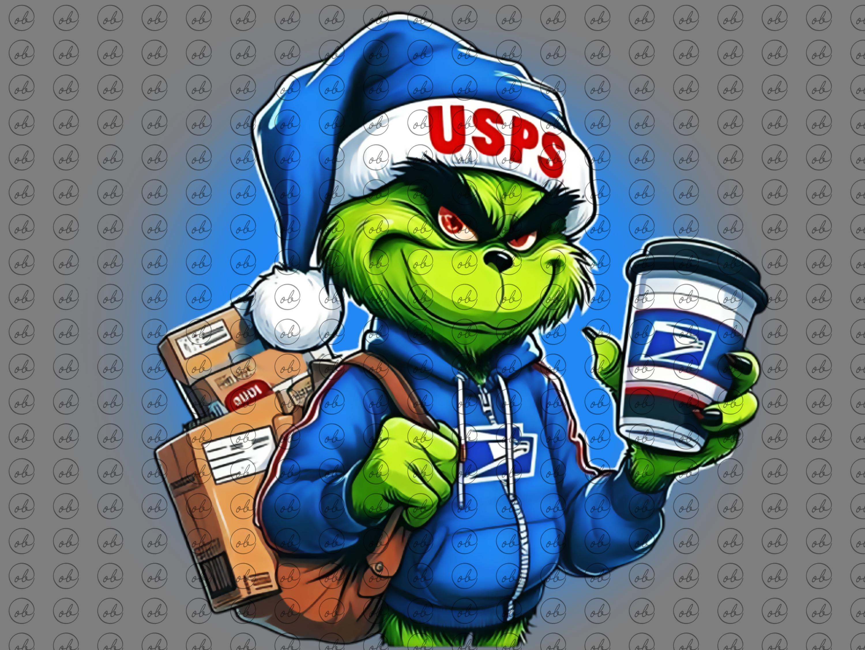 Grinch Delivery Boy Christmas PNG - Etsy