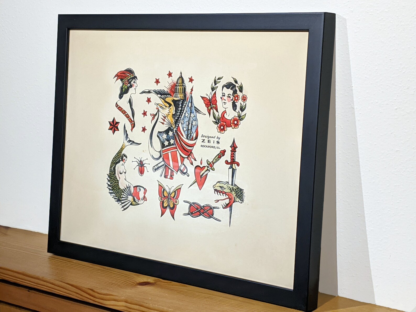 Traditional Tattoo Art | Vintage Tattoo Flash | Tattoo Print | Wall Art ...