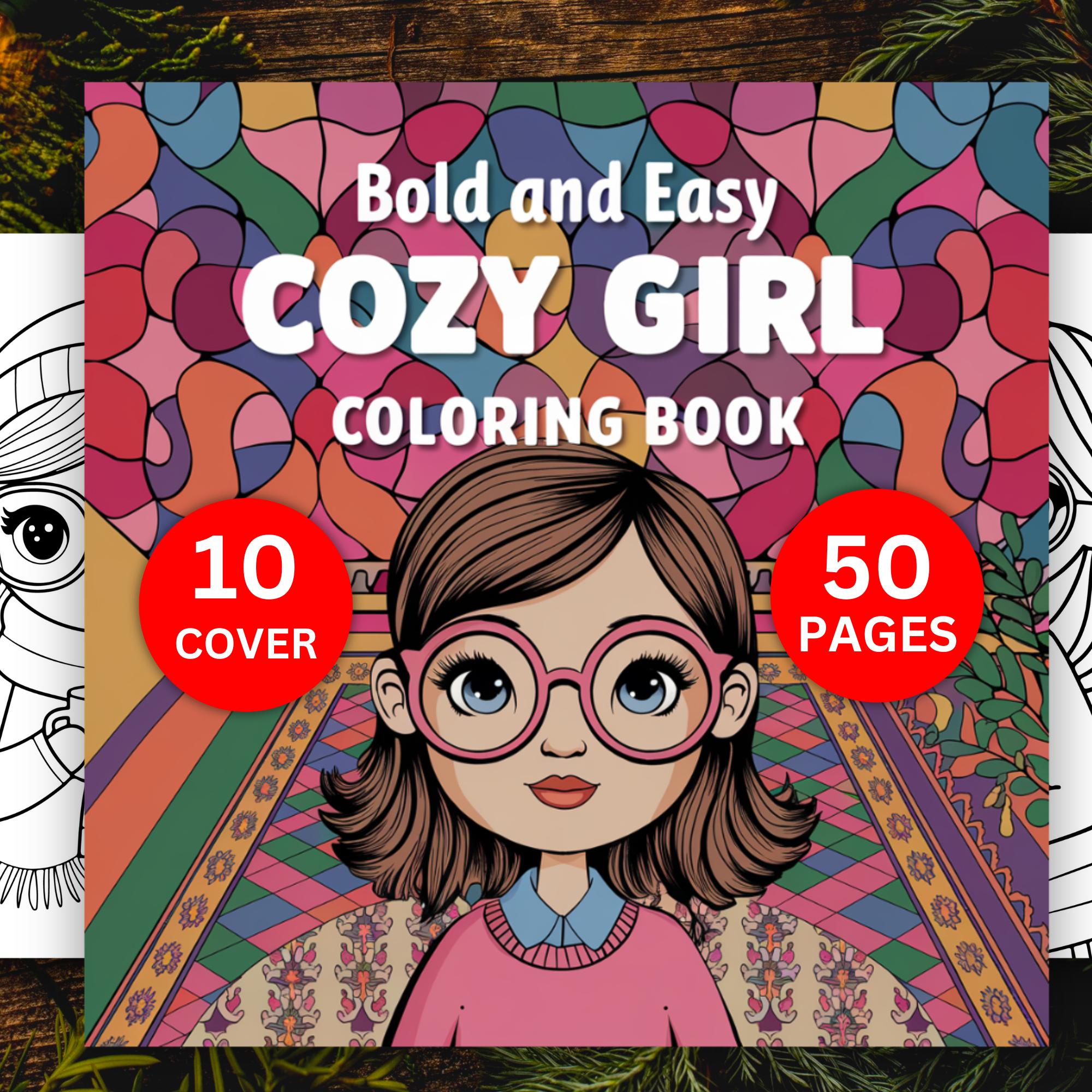 Bold-and-easy-cozy Coloring Pages Set One 100 Pages Cozy Adorable ...