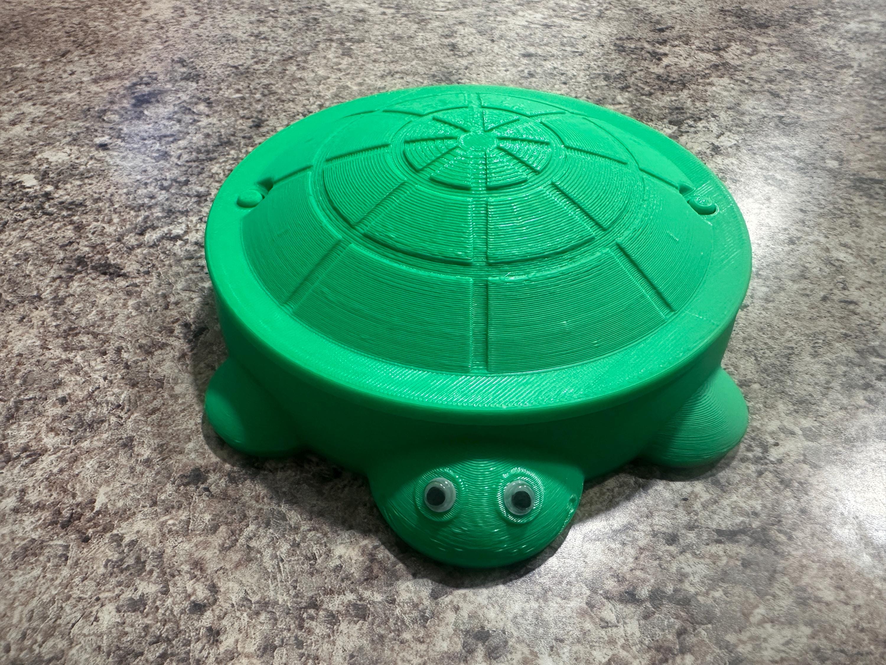 3D Printed Mini Turtle Sandbox Size Medium With Sand Toys (mini Rake ...