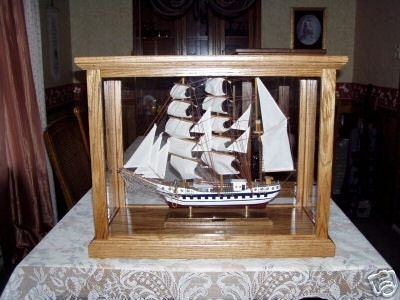 Model Ship Display Case Cabinet Oak - Etsy