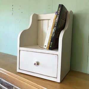 Recipe Card Holder Box and Cookbook Bookshelf One Drawer Counter Top ...