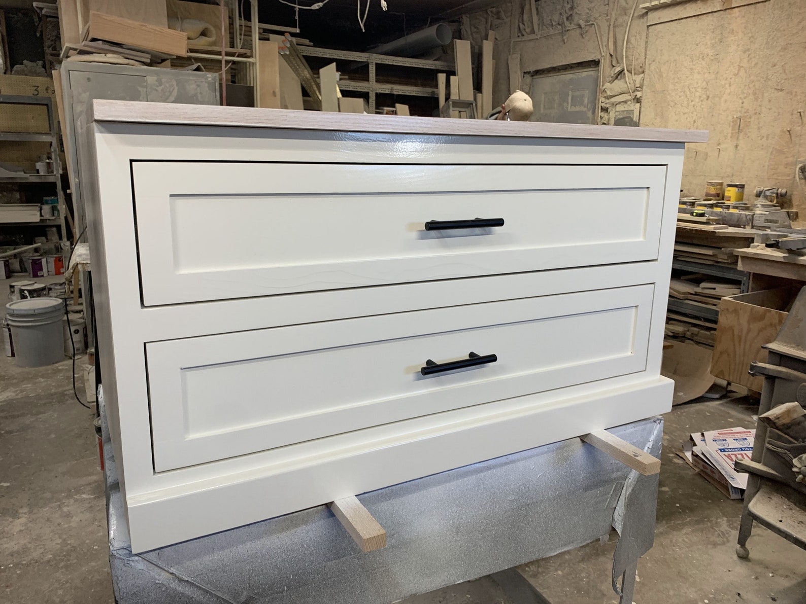 Double Drawer Entryway Bench: Solid Oak Top, Pine Base - Etsy