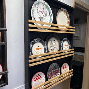 Modern Plate Rack, Large Wall Hanging Plate Display - Etsy