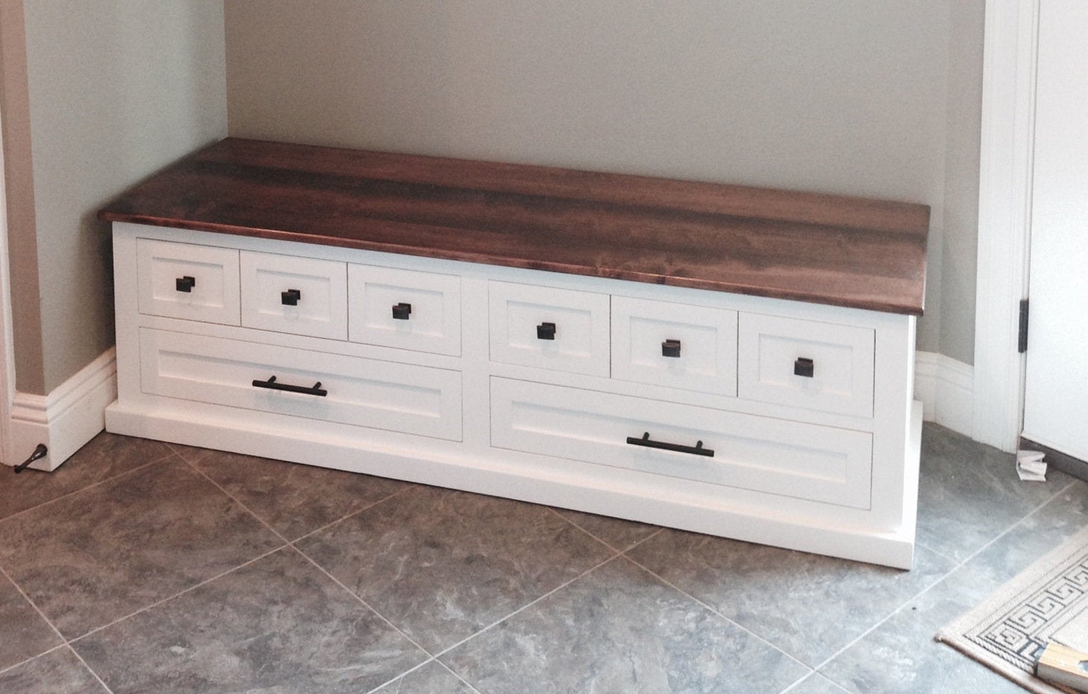 Storage Bench With Lift Top and Drawers - Etsy