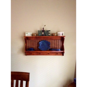 Custom Wood Wall Plate Rack / Plate Stand / Plate Rack Shelf / Plate ...