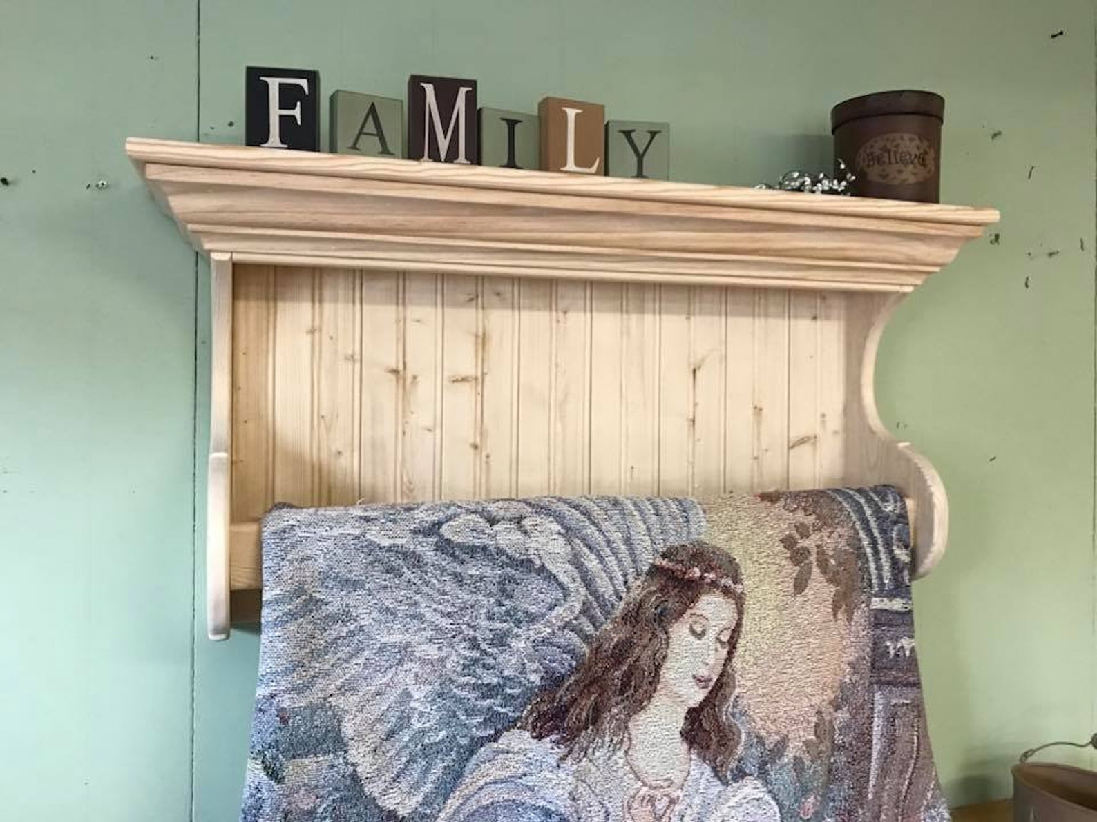 Quilt Rack for the Wall Solid Wood Decorative Shelf With | Etsy