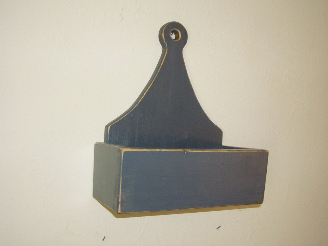 Primitive Candle Box Distressed Pine Wall Box Hanging Planter | Etsy