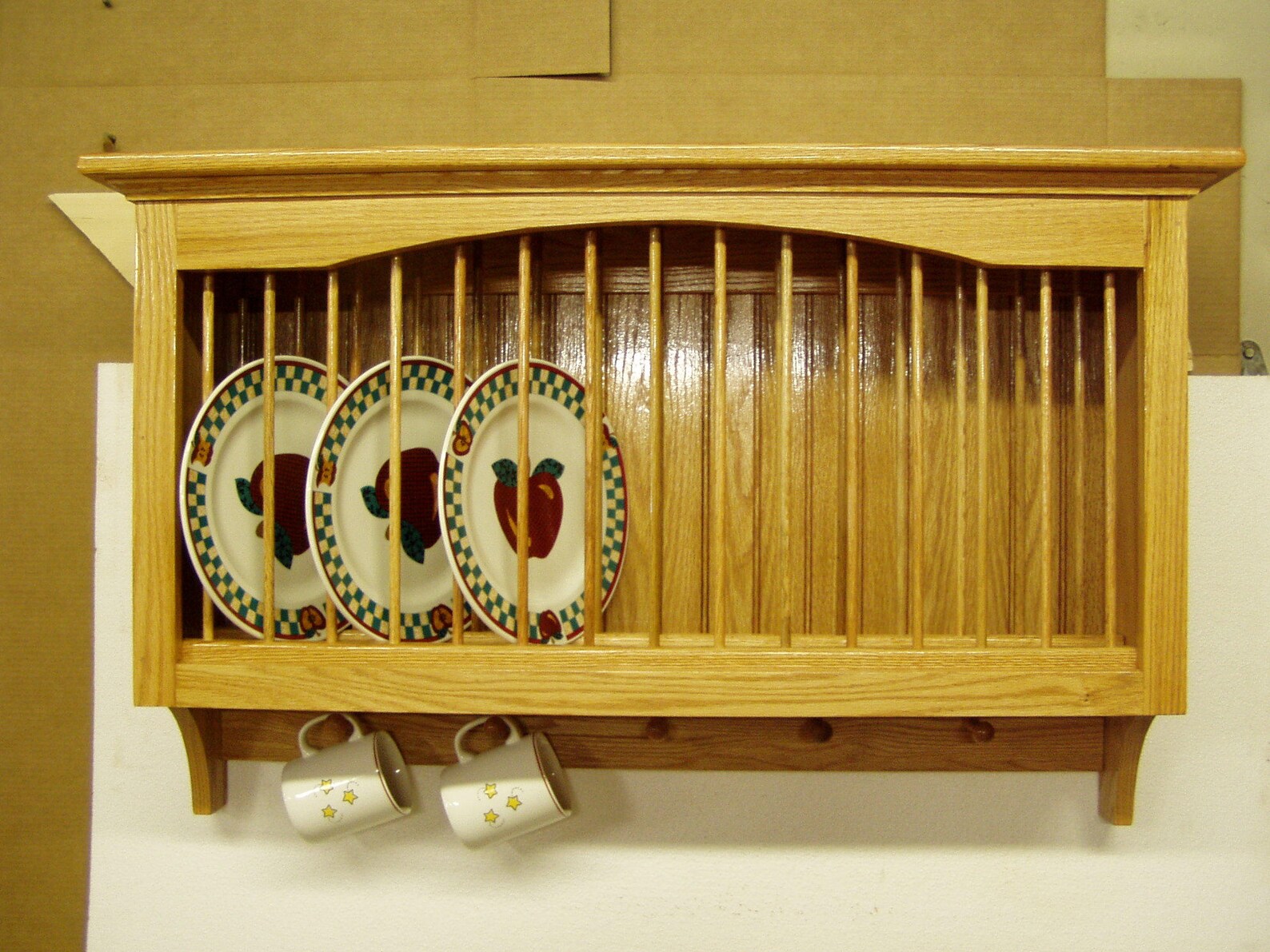 Solid Oak Plate and Mug Rack - Etsy