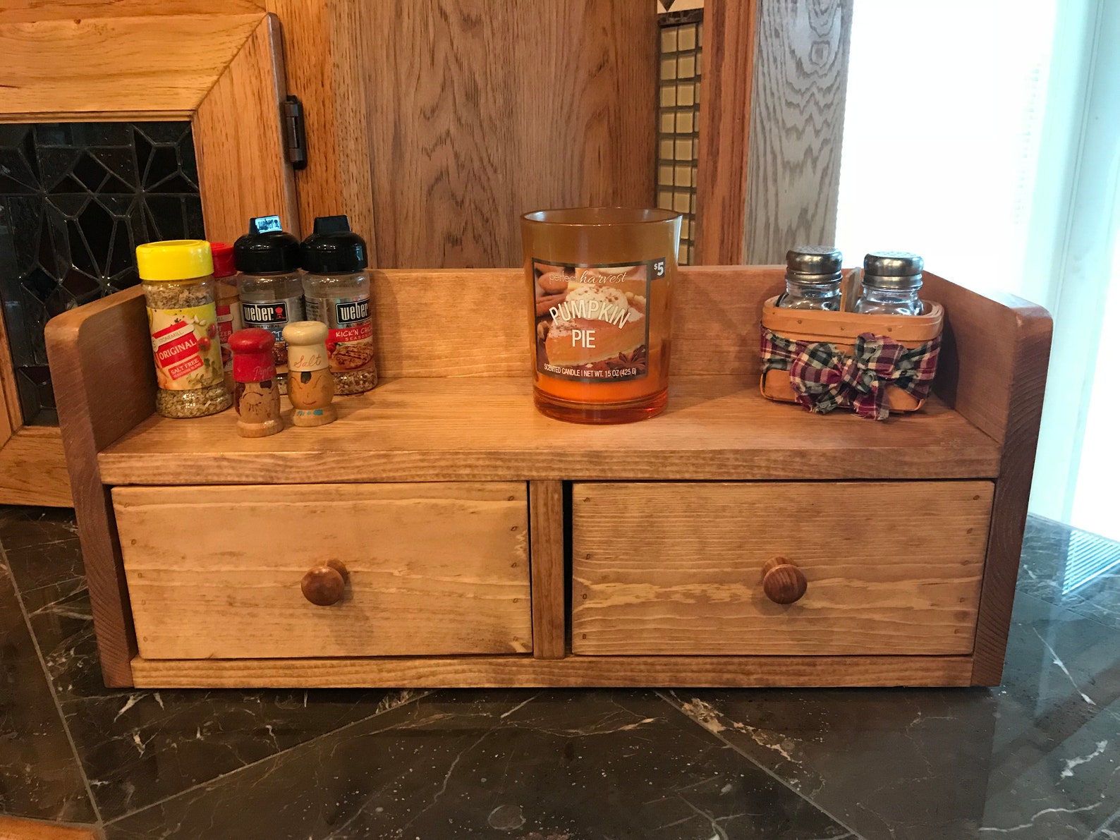 Spice Rack / Coffee Bar / Tea Station / Cookbook Rack / Recipe Card ...