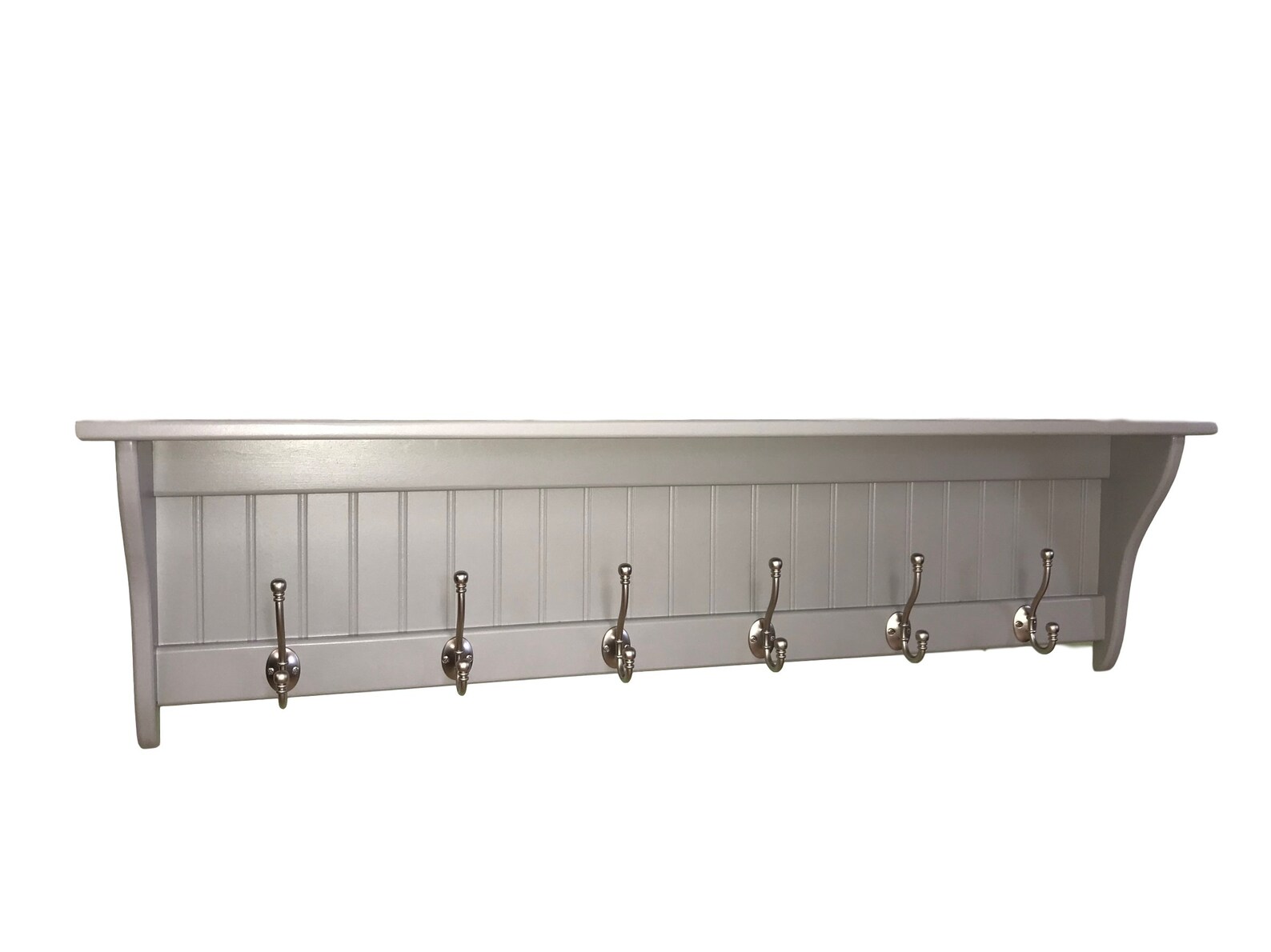 Attractive Large Coat Rack Wall Shelf Gray Hallway Hat | Etsy