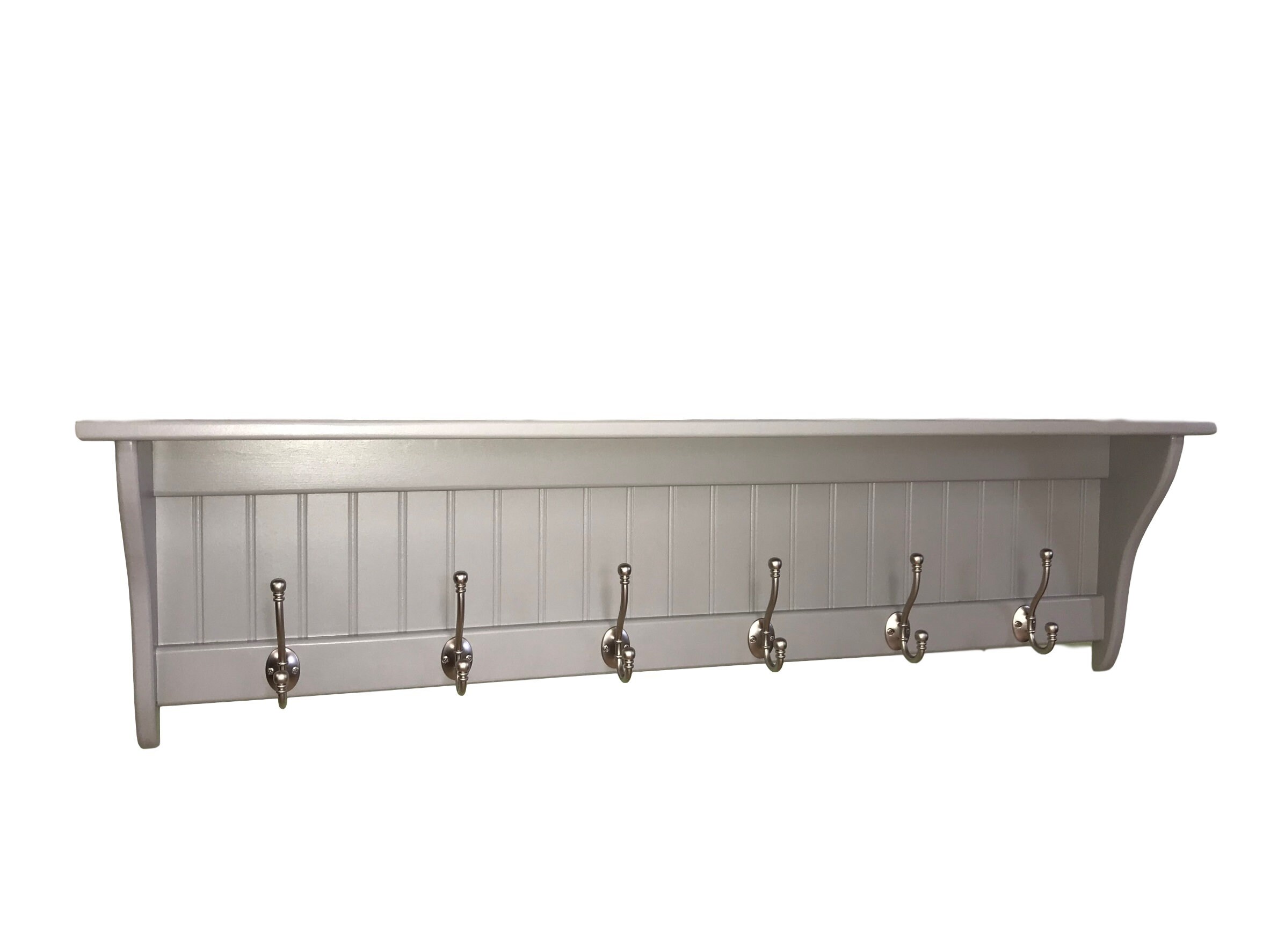 Attractive Large Coat Rack Wall Shelf Gray Hallway Hat | Etsy