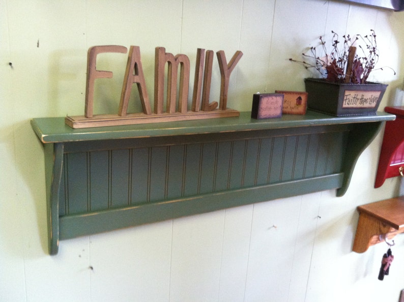 Wall Shelf Display Rack Primtive Wood Wall Rack Distressed | Etsy